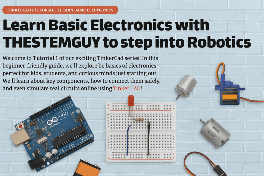 TinkerCad || Tutorial 1 || Learn basic electronics - TheSTEMGuy